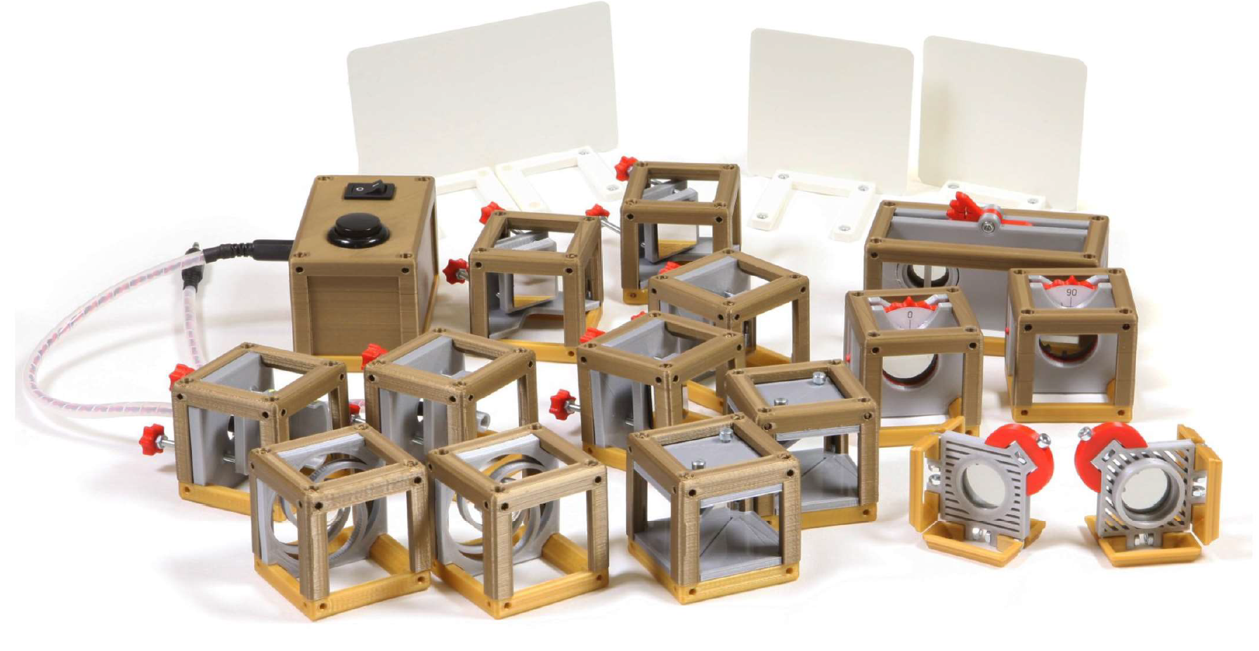 Michelson-Interferometer aus dem 3D-Drucker (O3Q.de)